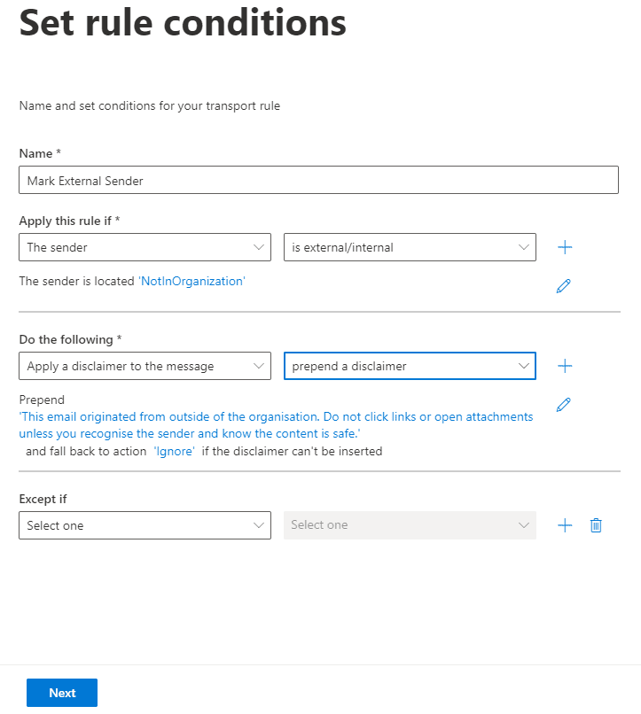 How to create Microsoft Exchange/ Office 365 rules to mark external ...